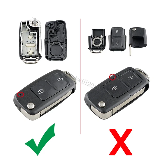 2 BUTTON KEY Fob Shell Case For VW Volkswagen Transporter T5 T6 Amarok ...