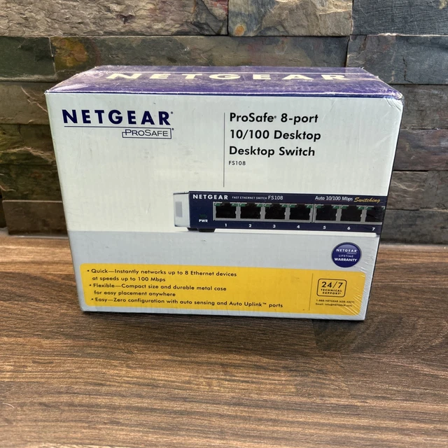 NETGEAR PROSAFE FS108P 8-Port 10/100Mbps Fast Ethernet 4-Port PoE ...