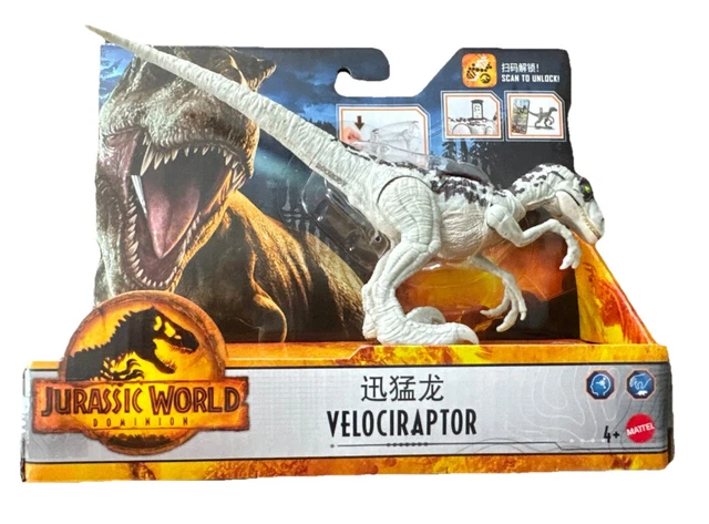 JURASSIC WORLD DOMINION Collection White Velociraptor Raptor Figure ...