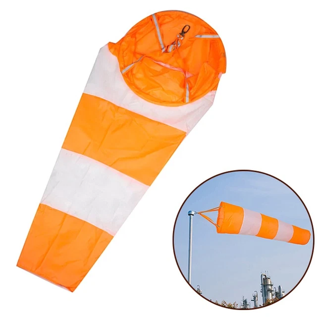 HEAVY DUTY 1M Outdoor Windsock with Reflective Belts for Easy Spotting ...