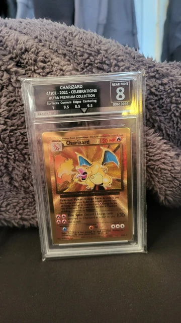 GETGRADED 8 CHARIZARD 4/102 Celebrations Metal UPC Pokemon TCG Card ...
