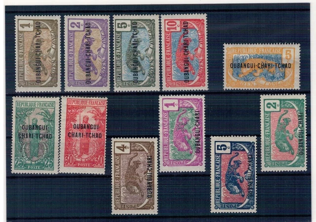 KL. LOT BRIEFMARKEN Französische Kolonien (Ubangi-Schari-Tschad ab 1915 ...