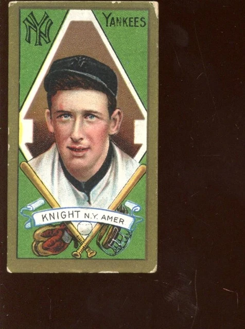 1911 T205 PIÉMONT Gold Border Baseball Jack Knight New York Yankees ...