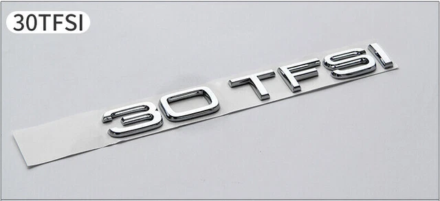 30 TFSI CHROM 3D Emblem Kofferraum Schriftzug Aufkleber für 30TFSI Logo ...