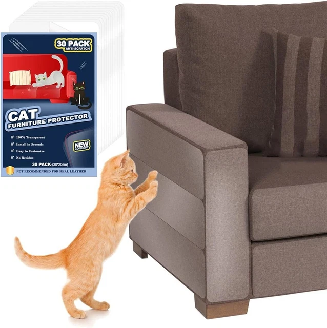 30 PCS CAT Scratch Deterrent Tape,Cat Scratch Furniture Protector,Clear ...