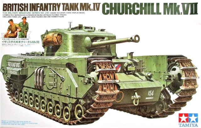 TAMIYA 35210. BRITISH Infantry Tank Mk.IV Churchill Mk.VII. 1/35 scale ...
