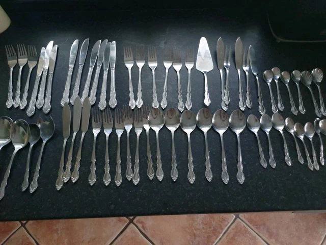 BESTECKSET NIVELLA Solingen 60 TLG EDELSTAHL ROSTFREI Tafelbesteck ...