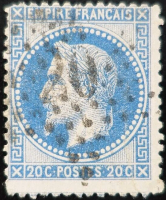 FRANCE TIMBRE NAPOLÉON N°29A BLEU oblitéré ÉTOILE de PARIS N°20 EUR 6 ...