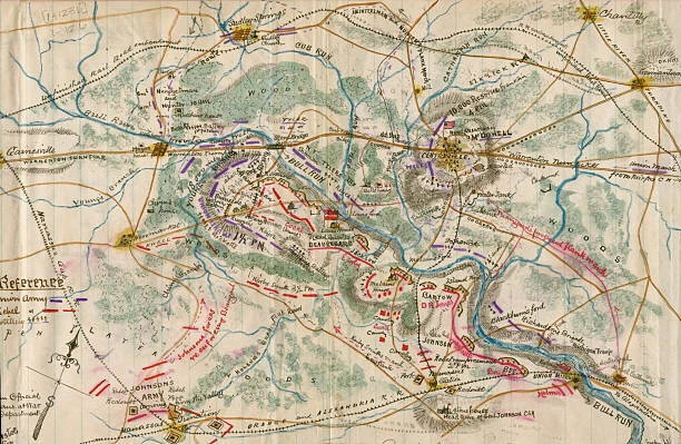 MAP OF THE First Battle Of Bull Run 1861 Map OLD PHOTO PRINT £5.58 ...