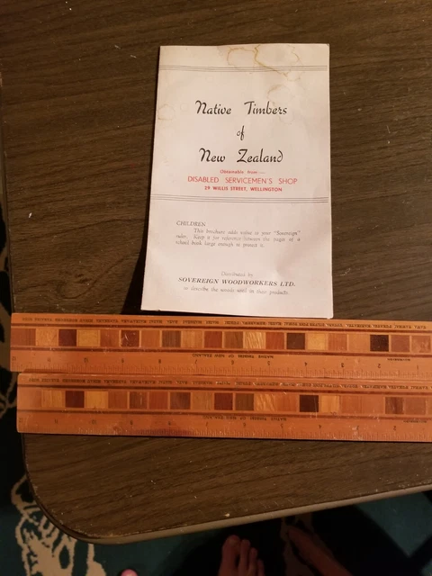 ANTIQUE NEW ZEALAND Wood Rulers With Native Woods $3.99 - PicClick