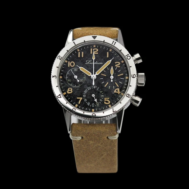 LANDERON CHRONOGRAPHE TYPE 20 Tricompax Vintage A Remontage Manuel EUR ...