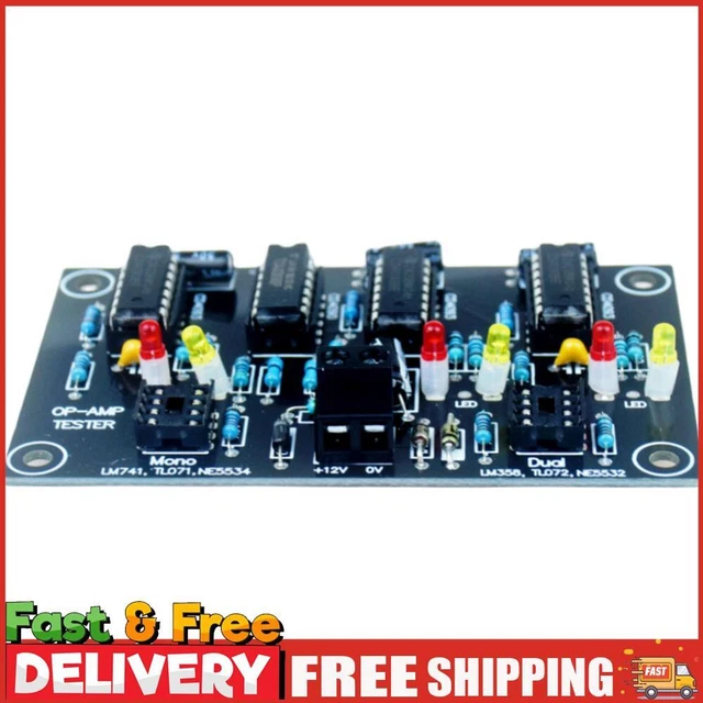 OPERATIONAL AMPLIFIER OP AMP Tester Single Dual opamp TL071 TL072 TL081 ...