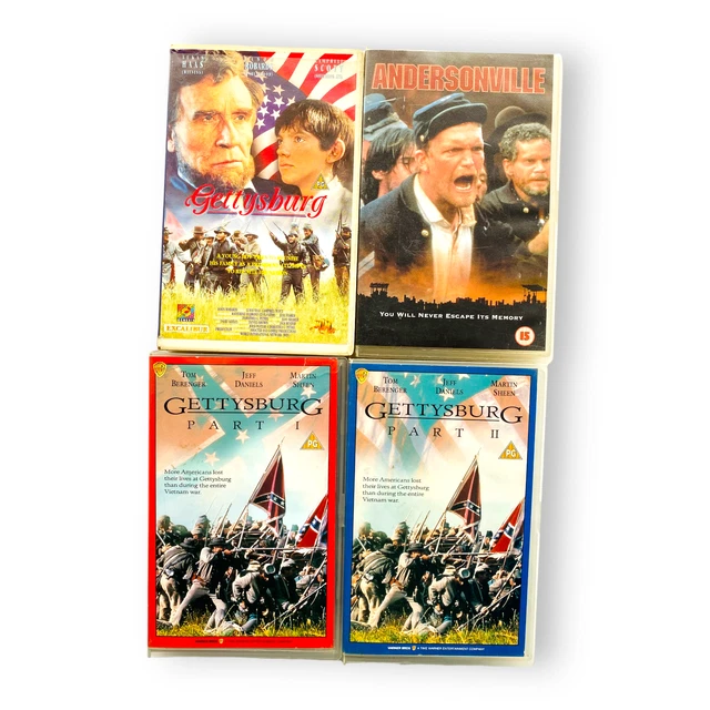 AMERICAN CIVIL WAR Movie Ex rental VHS Bundle x 4 ( Gettysburg ...