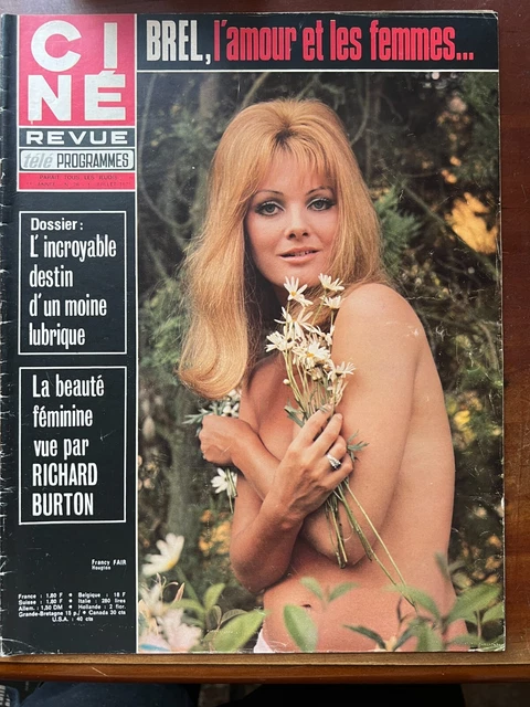 CINÉ TÉLÉ REVUE 1/07/1971; Francy Fair/ Richard Burton/ J. Brel/ B. Stanwyck EUR 7,00 - PicClick FR