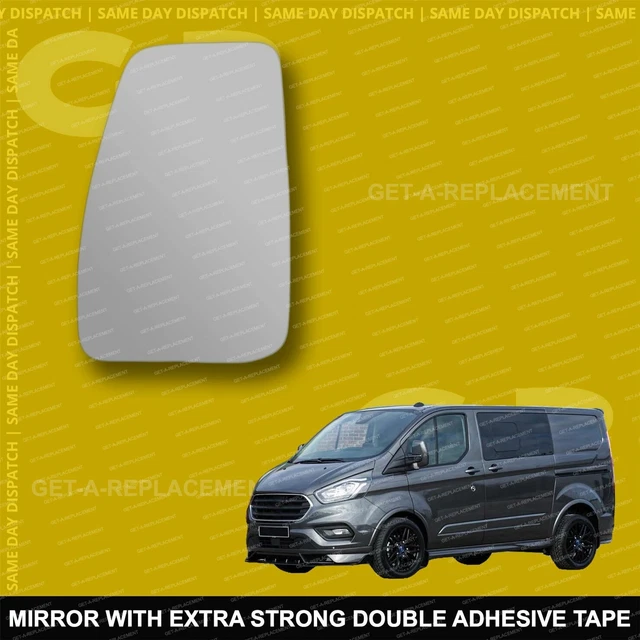 FOR FORD TRANSIT Custom wing mirror glass 12-23 Left Passenger side ...