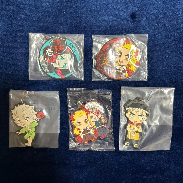 DEMON SLAYER KIMETSU no Yaiba Rubber Keychain Set 6pcs Anime Charms $76 ...