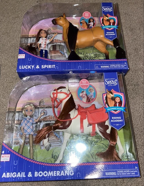 DREAMWORKS SPIRIT RIDING Free Doll & Horse Abigail & Boomerang & Lucky ...