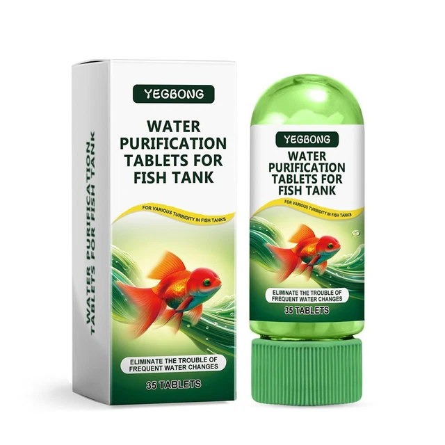POWERFUL AQUARIUM WATER Purification Tablet for Fish Tank 35 Tablets ...