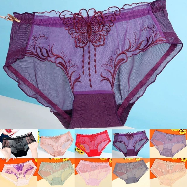WOMEN KNICKER BRIEF Sexy Sheer Panties Ultra-thin All Seasons Daily ...