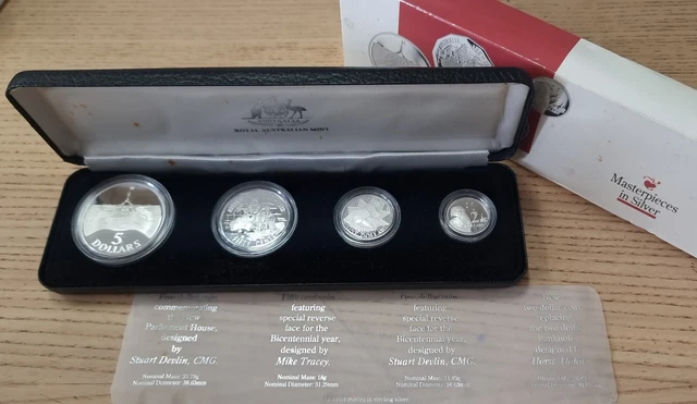 ROYAL AUSTRALIAN MINT 1988 Masterpieces in Silver Bicentennial Proof ...
