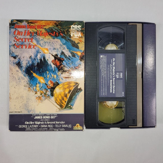 VHS MAJESTYS SECRET Service Movie Video James Bond CBS Big Box 1983 ...