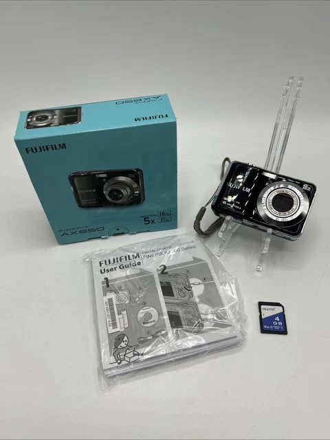 NEW FUJIFILM FINEPIX AX650 Digital Camera In Black With 4GB Card 16mp ...