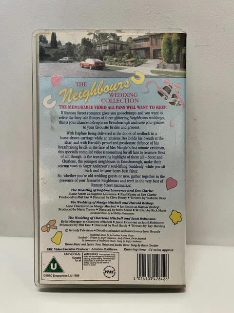 THE NEIGHBOURS WEDDING Collection AU BBC Video VHS 80s Kylie Minogue TV ...