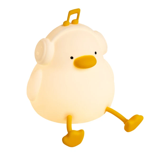 CUTE HAPPY DUCK Night Light USB Rechargeable 1200mAh Touch Sensor ...
