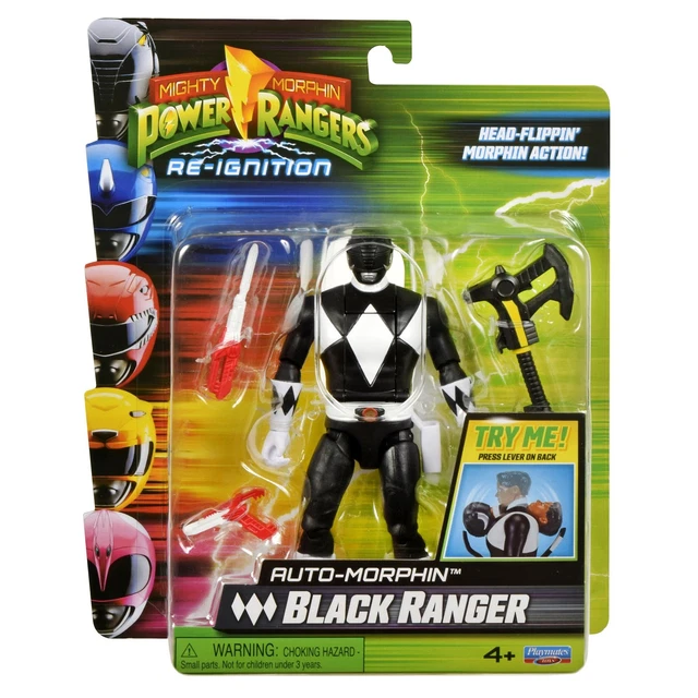 MIGHTY MORPHIN POWER Rangers BLACK RANGER Auto-Morphin Action Figure £ ...