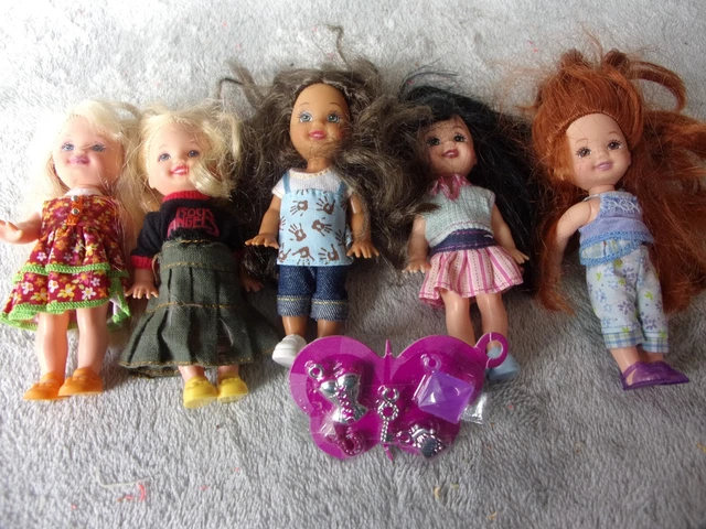 VINTAGE MATTEL SMALL Barbie/Shelly Dolls X5 1994 With Accessories 1 £20 ...