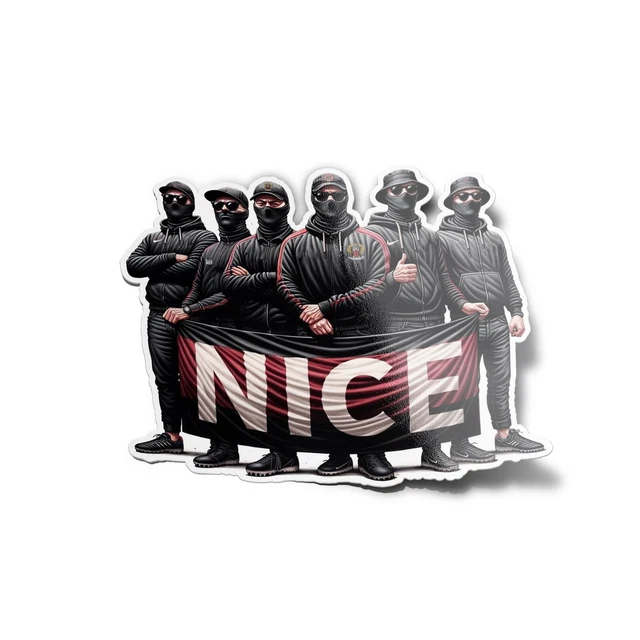 PACK X5 AUTOCOLLANTS STICKERS Hooligans Nice OGC Nissa fans populaire ...