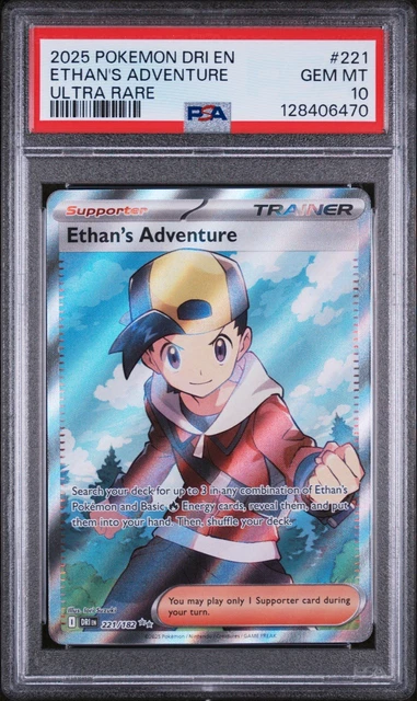 2025 POKEMON DRI En-Destined Rivals Ultra Rare #221 Ethan's Adventure ...