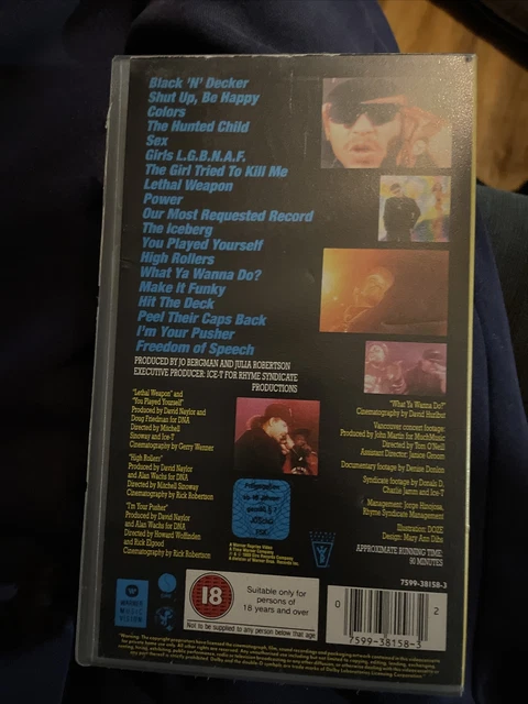 ICE-T THE ICEBERG Video 1989 VHS TAPE ICE T RAPPER UNCENSORED AUTHENTIC ...