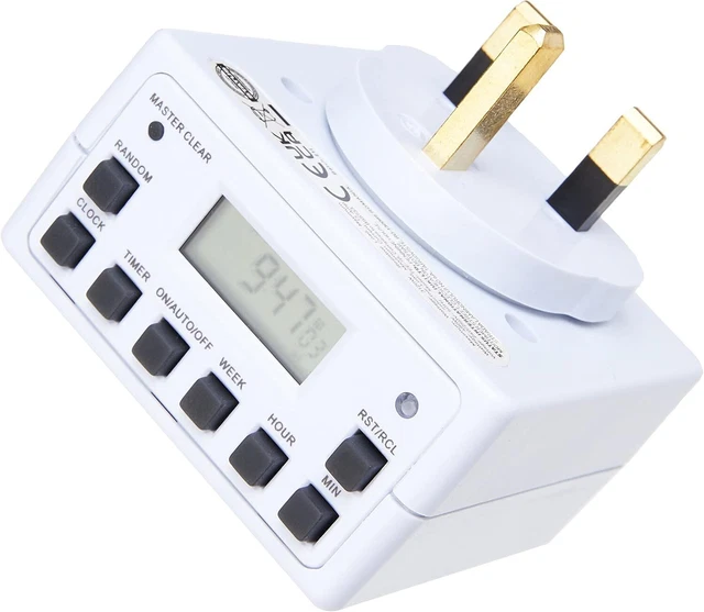 STATUS TIMER SWITCH | 7 Day Digital Light | White UK 1 - Pack £9.97 ...