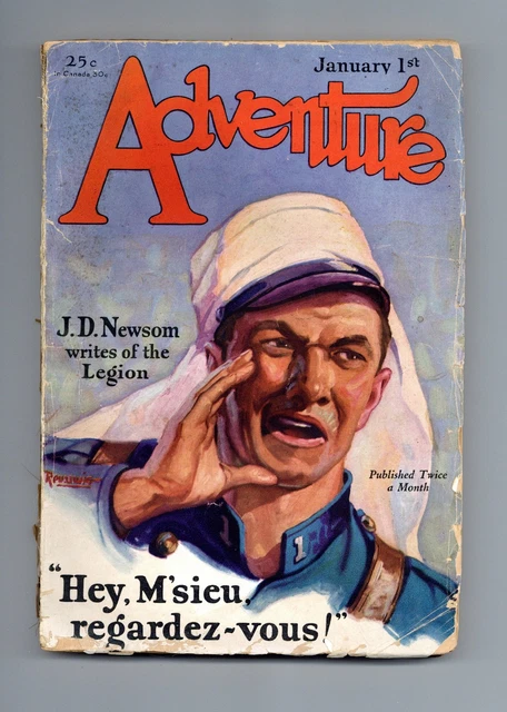 ADVENTURE PULP/MAGAZINE JAN 1 1930 Vol. 73 #2 FR Low Grade £4.54 ...