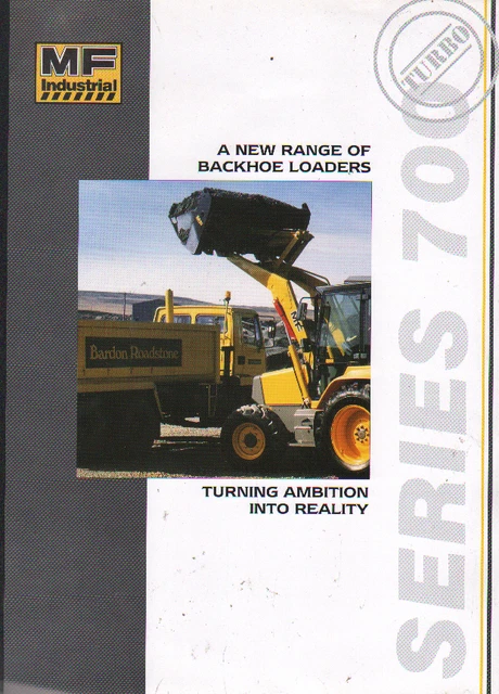 MASSEY FERGUSON &SERIES 700" Tractor Backhoe Loader Brochure Leaflet £5.50 - PicClick UK