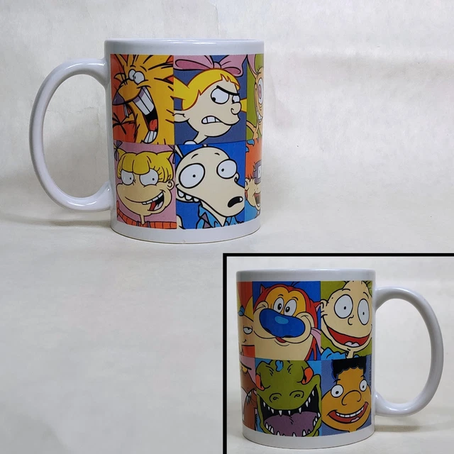 NICKELODEON CARTOON CHARACTER Mug Classic 90s Rugrats Hey Arnold Ren ...