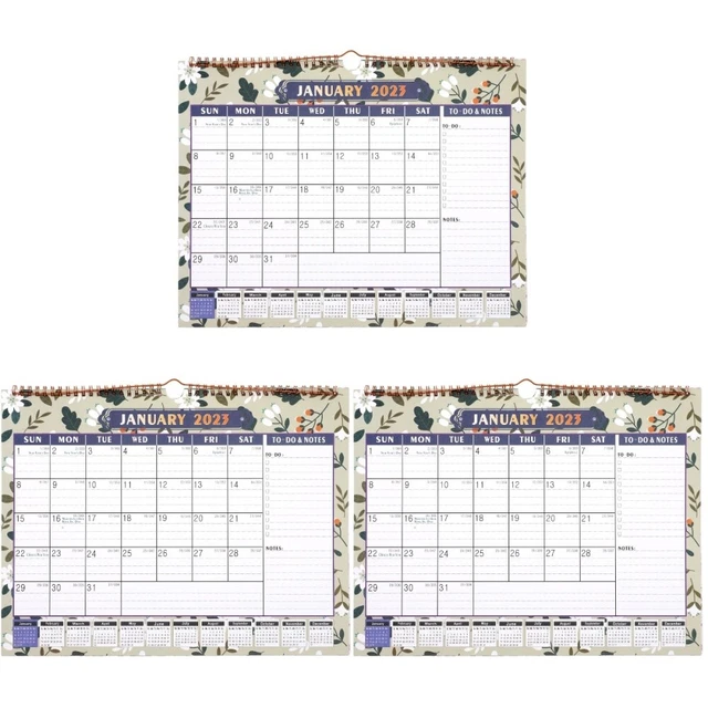 3 COUNT NOTANT Le Calendrier Buvard De Bureau Note Sortir Ensemble EUR ...