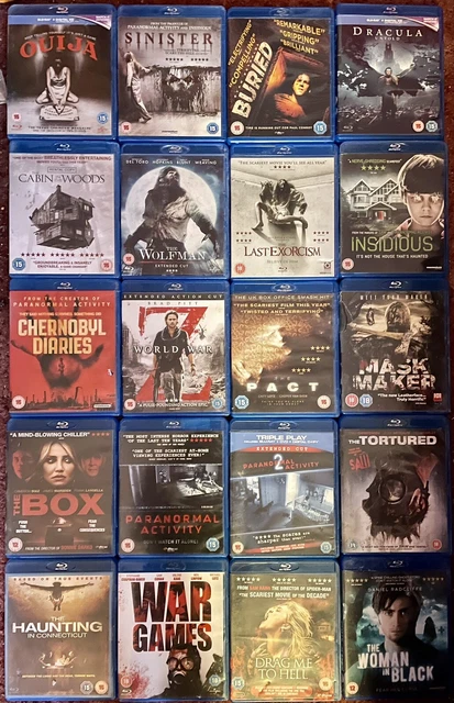 HORROR BLU RAY Bundle 20 Films Exorcism Dracula Insidious Chernobyl ...