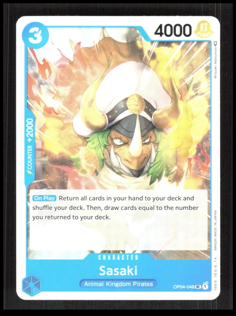 ONE PIECE SASAKI OP04-048 Kingdoms of Intrigue TCG CB-1-4-C-19 EUR 1,74 - PicClick FR