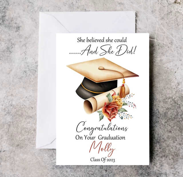 PERSONALISED GRADUATION CARD Congratulations on Your Graduation £2.99 ...
