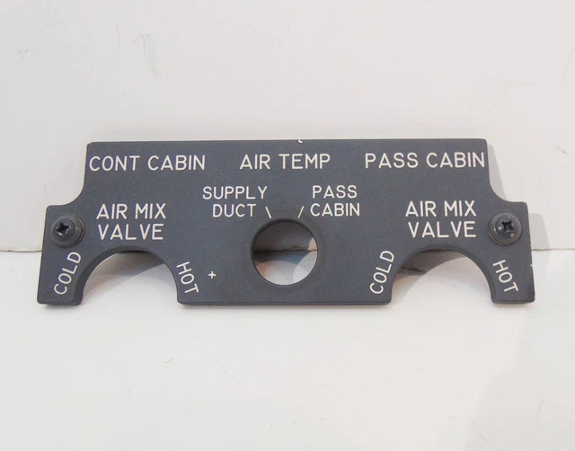 BOEING 737 PILOT'S Cockpit Air Valves Overlay Panel, Instrument ...