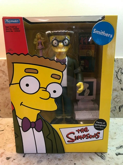 THE SIMPSONS FACES Of Springfield Deluxe Figure “Smithers”Playmates NIB ...