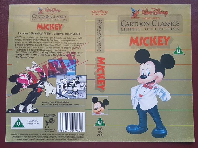 WALT DISNEY MICKEY Cartoon Classics - Promo Sample Video Sleeve/Cover # ...