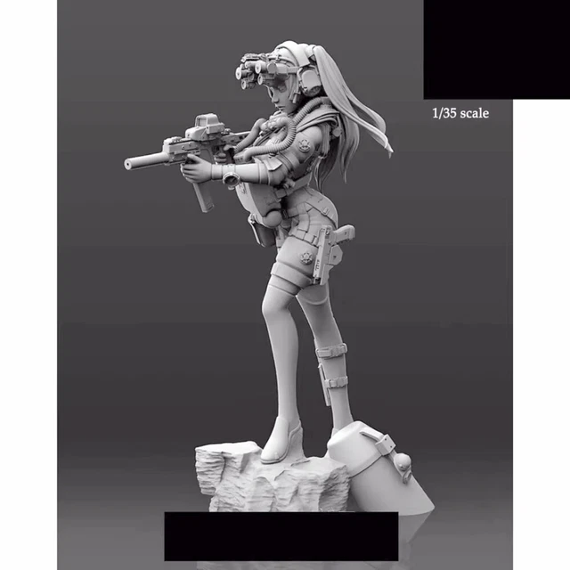 1/35 RESIN FIGURES model Modern female soldiers Unassembled unpainted ...