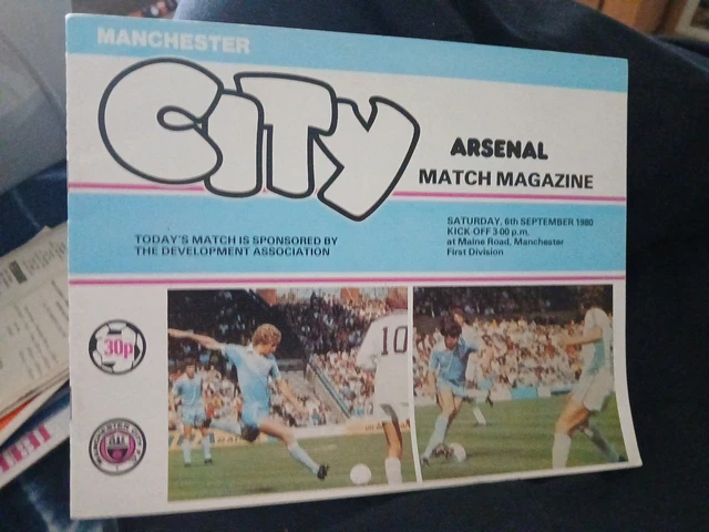 MANCHESTER CITY V Arsenal Football Programmes X 2 From Early 1980s £0. ...