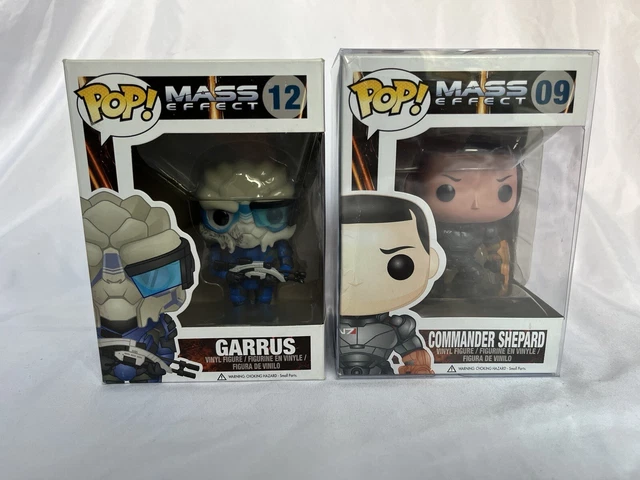 AUTHENTIC MASS EFFECT Commander Shepard #9 + Garrus #12 Funko Pop ...