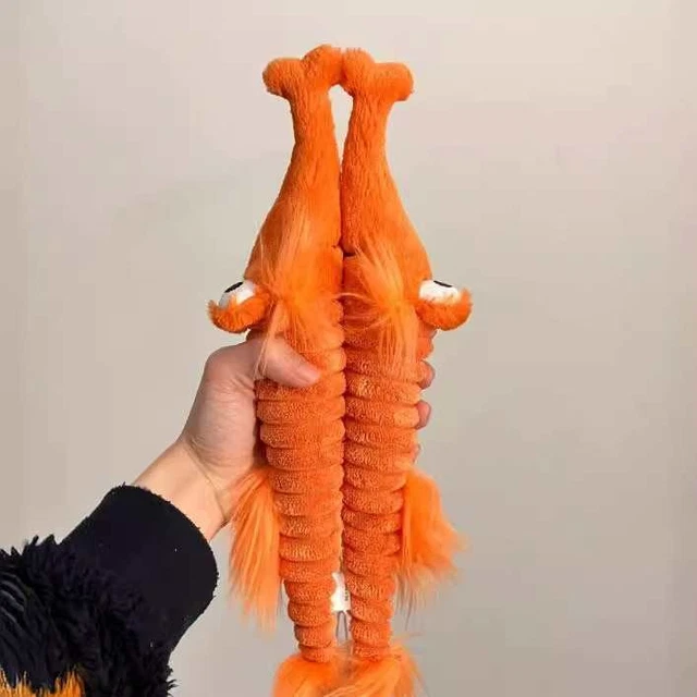 JELLYCAT SHELDON SOFT Toy:Orange Shrimp Prawn Sea Creature Beanie Plush ...