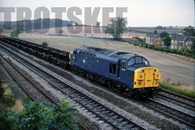 35MM SLIDE BR British Railways Diesel Loco Class 37 37023 Melton Ross ...