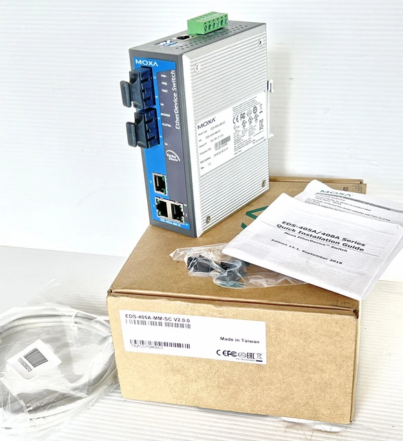MOXA EDS405A-MM-SC 5-PORT Managed Ethernet Switch *NEW* $350.00 ...